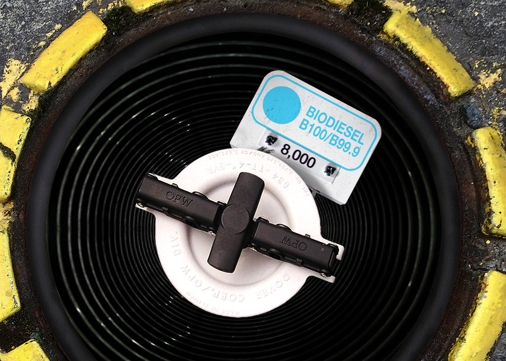 Aluminum FPI Tags- "Biodiesel B100/B99.9" — UnitedSign