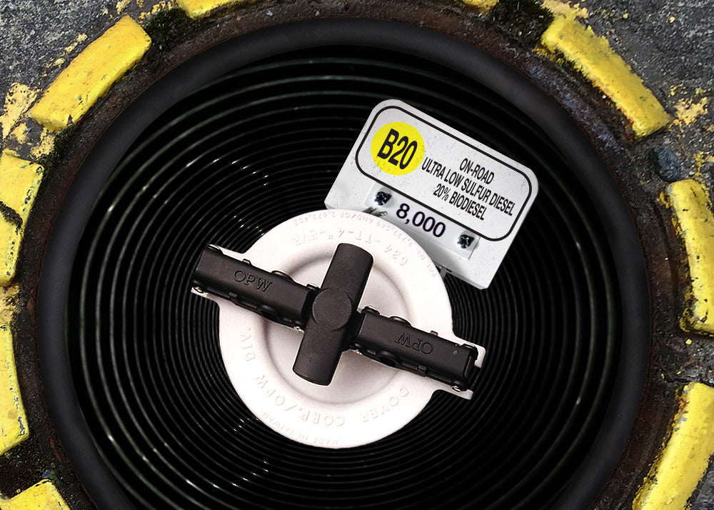 Aluminum FPI Tags- "On-Road ULSD 20% Biodiesel" — UnitedSign