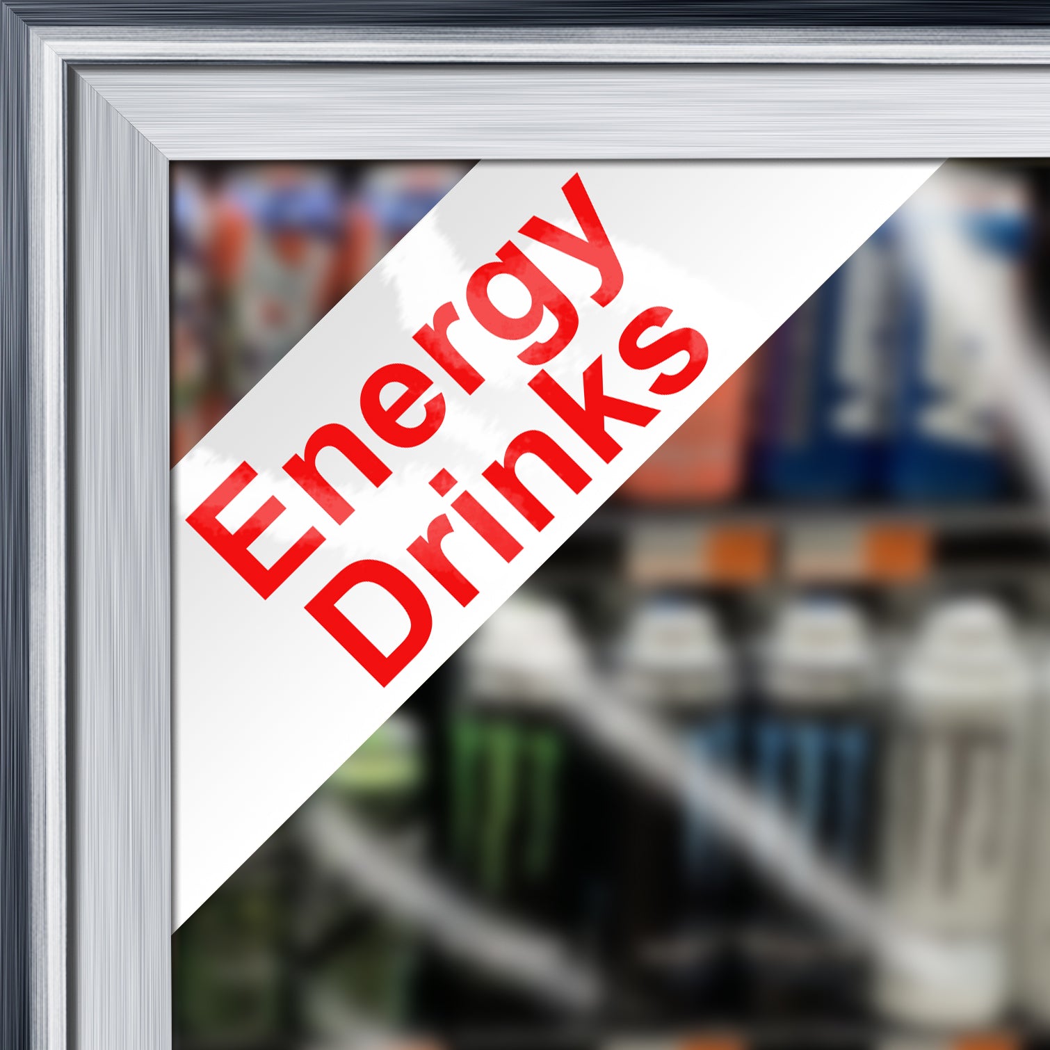 "Energy Drinks" Cooler Door Decal
