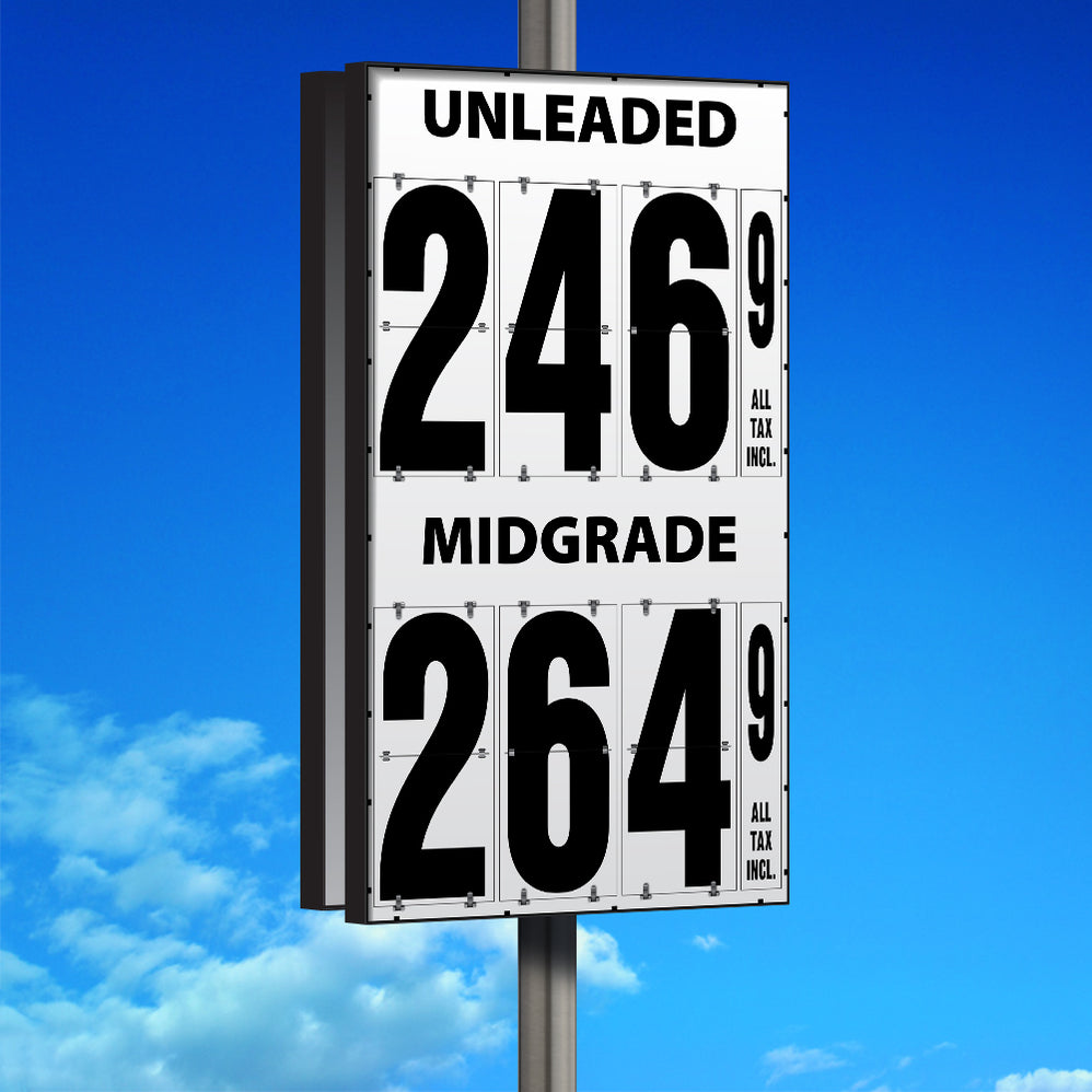 Double Sided Fuel Price Flip Signs