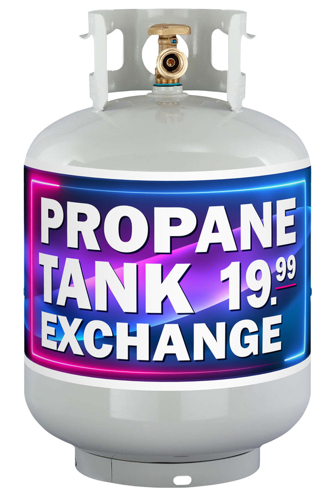 "Propane Tank Exchange" Die-Cut Antenna Sign