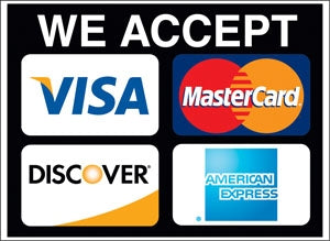 We Accept- 24"w x 18"h Coroplast Yard Sign — UnitedSign