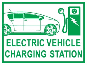 Electric Vehicle Charging Station- 24"w x 18"h Coroplast Yard Sign ...