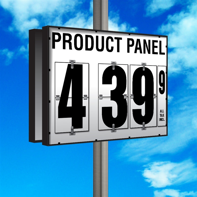 10" Flip Numbers- Single-Product, Double-Sided Pole Mount — UnitedSign