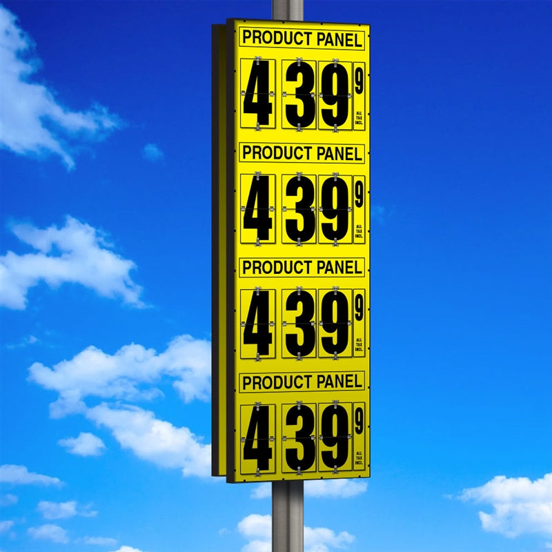 10" Flip Numbers- Four-Product, Double-Sided Pole Mount — UnitedSign