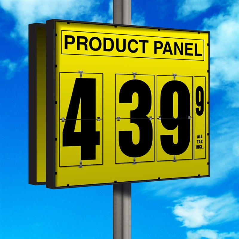 16" Flip Numbers- Single-Product, Double-Sided Pole Mount — UnitedSign