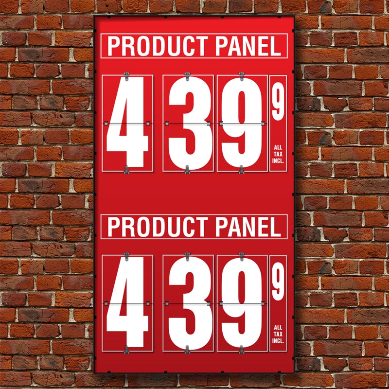 16" Flip Numbers, Two-Product, Pole or Wall Mount — UnitedSign