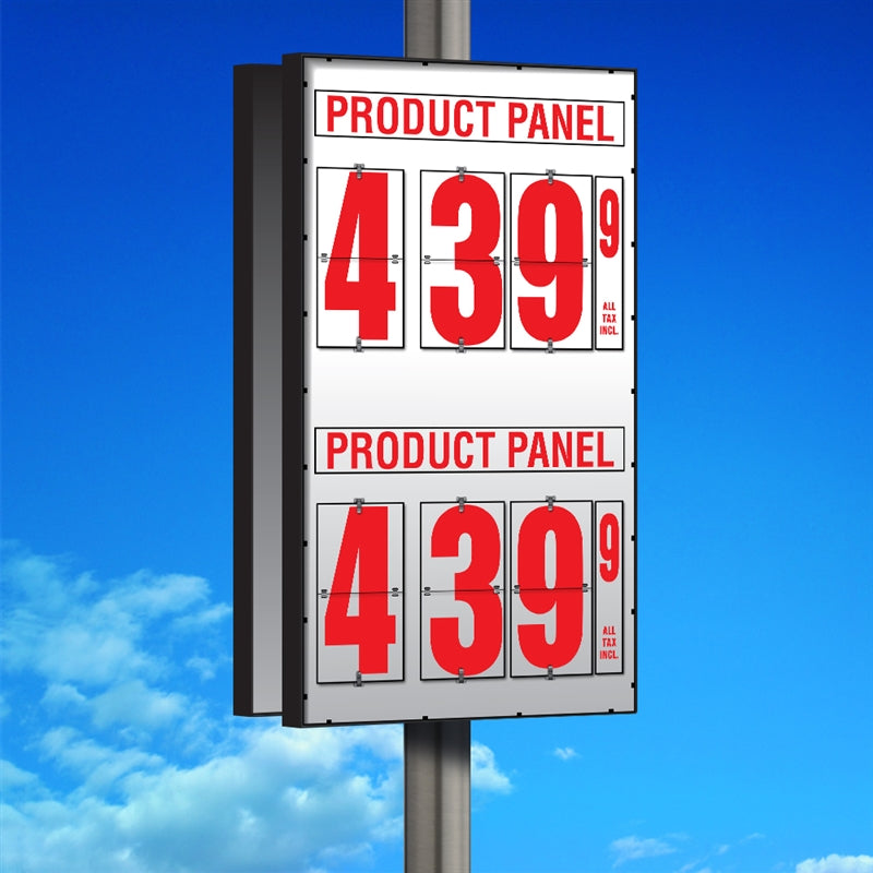 16" Flip Numbers- Two-Product, Double-Sided Pole Mount — UnitedSign