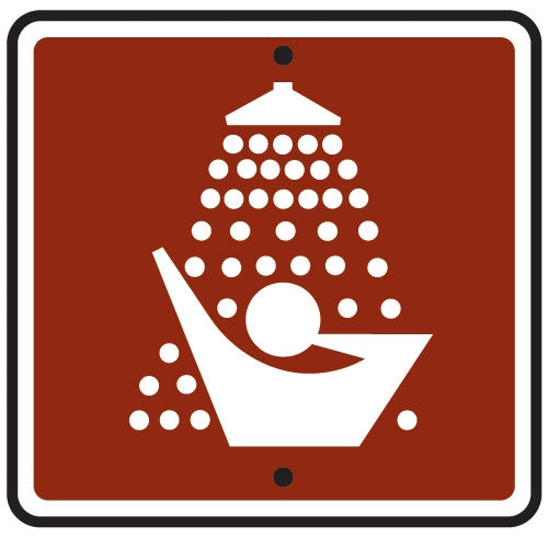 (Shower) Symbol- 12"w x 12"h Reflective Camp Sign — UnitedSign