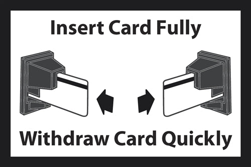 Insert Card Fully White- 3"w x 2"h Decal — UnitedSign