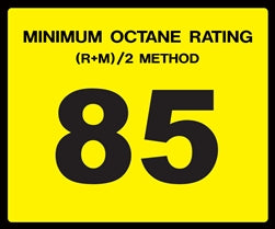 Octane Rating Decal- Standard — UnitedSign