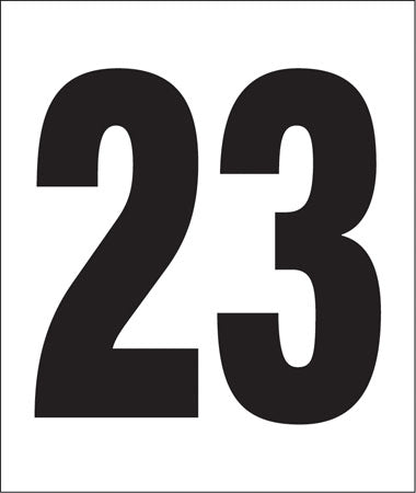 Pump Decal- Black on White, "Number 23" — UnitedSign