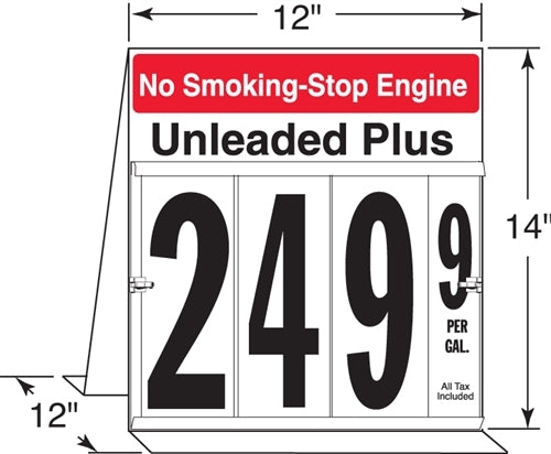 Single Product Aluminum Pump Topper — UnitedSign