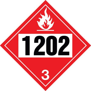 10.75" Square Truck Placard "1202" Diesel Class 3 — UnitedSign